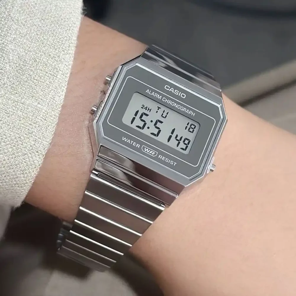 Casio A700WEV-7A - Vintage Collection Slim Digital Watch All Silver