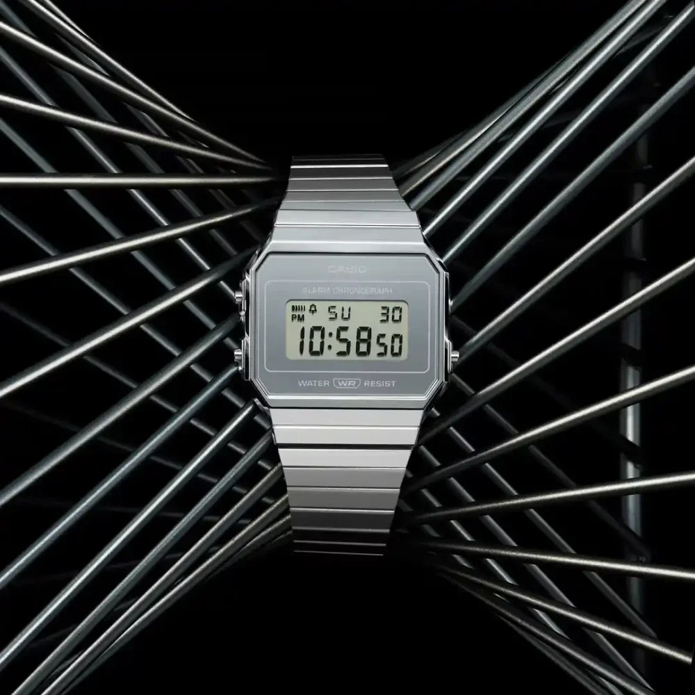 Casio A700WEV-7A - Vintage Collection Slim Digital Watch All Silver